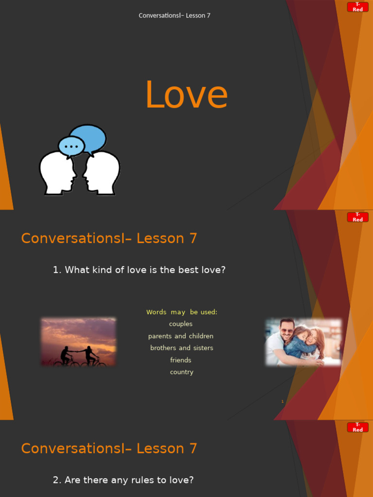 Conversations 1 - Lesson 7 | PDF | Love