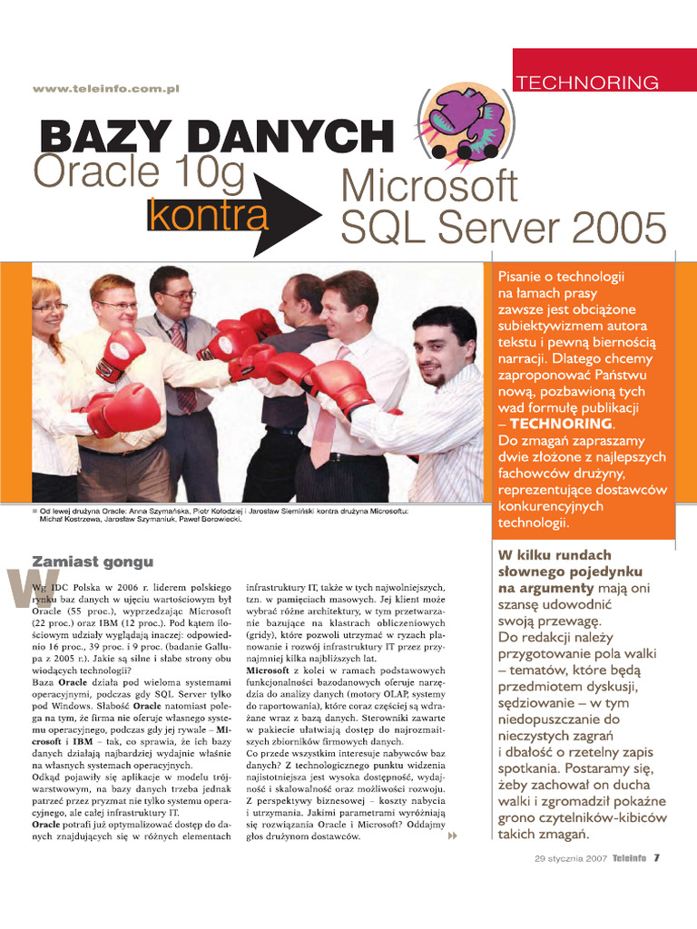 MSSQL Vs ORACLE | PDF