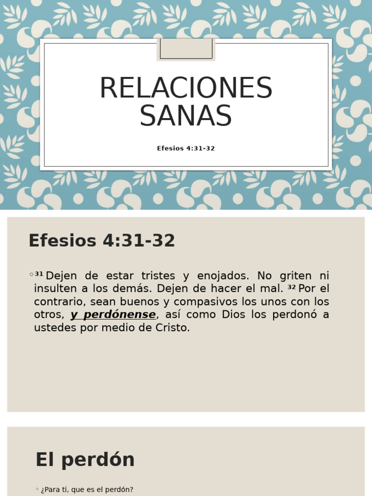 Relaciones Sanas | PDF | Perdón