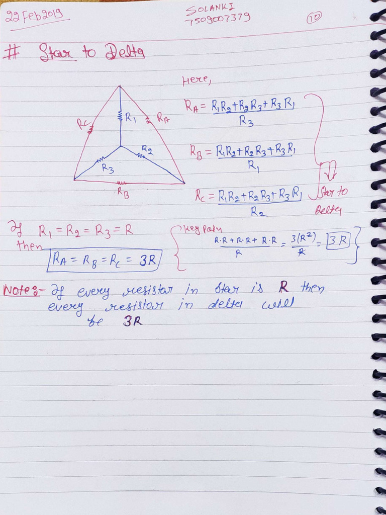 Star To Delta DC Circuit Theory | PDF