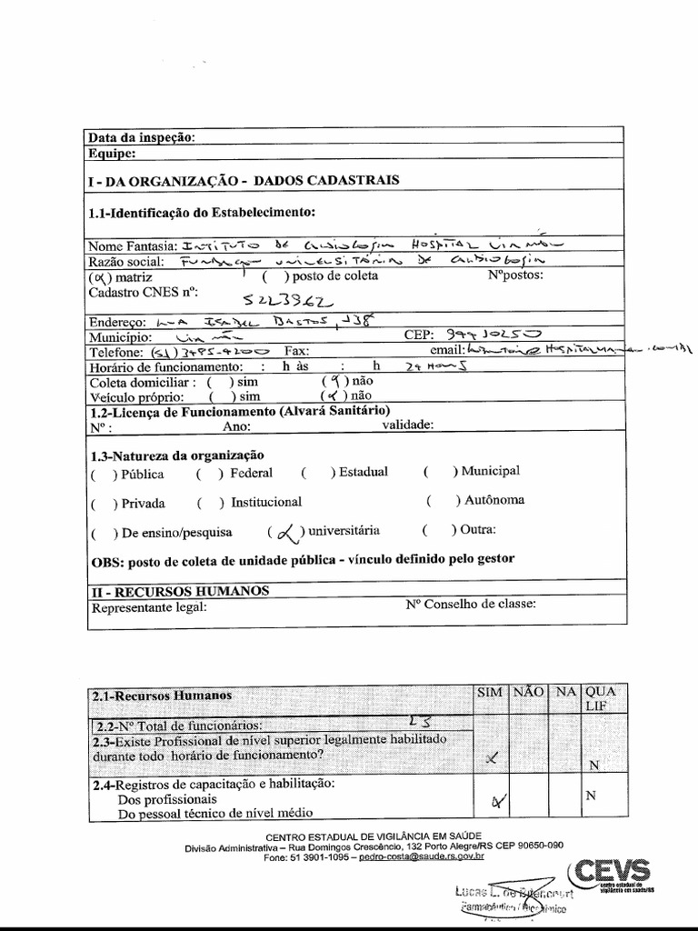 Roteiro Inspeção PDF | PDF