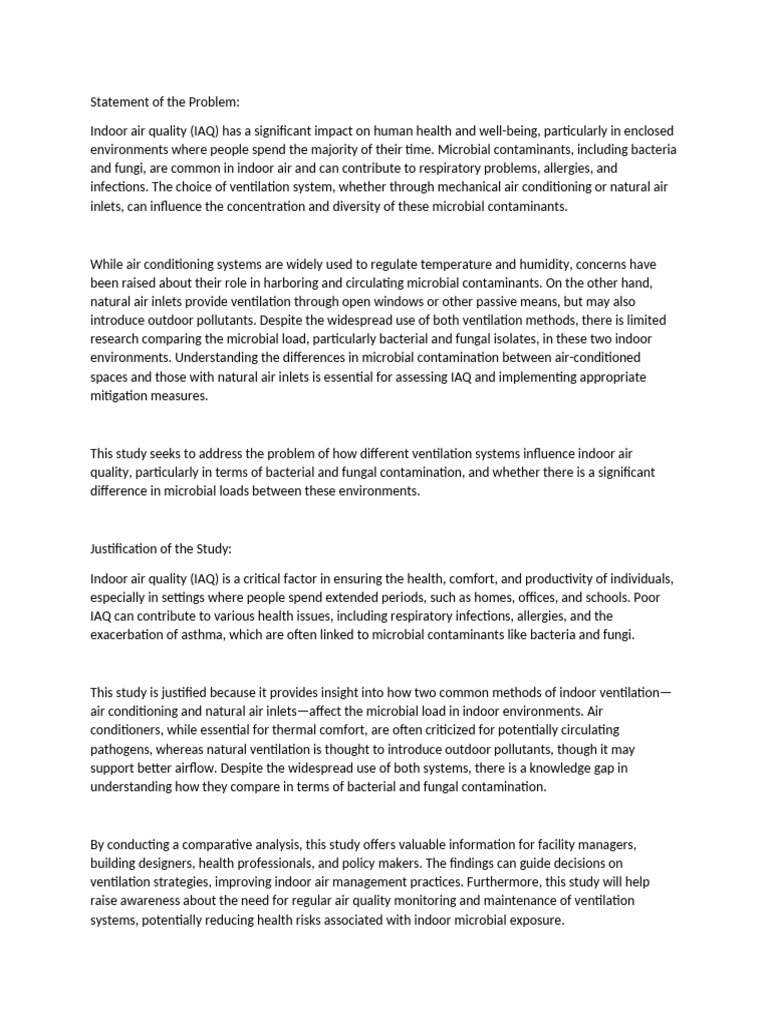 Ventilation Systems and Indoor Air Quality | PDF | Ventilation ...
