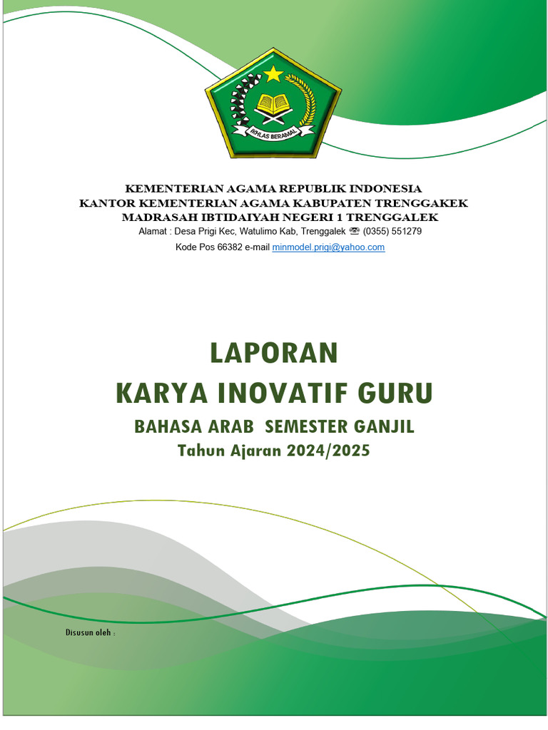 Laporan Karya Inovatif Guru Semester Gasal Tahun Ajaran 2024-2025 | PDF