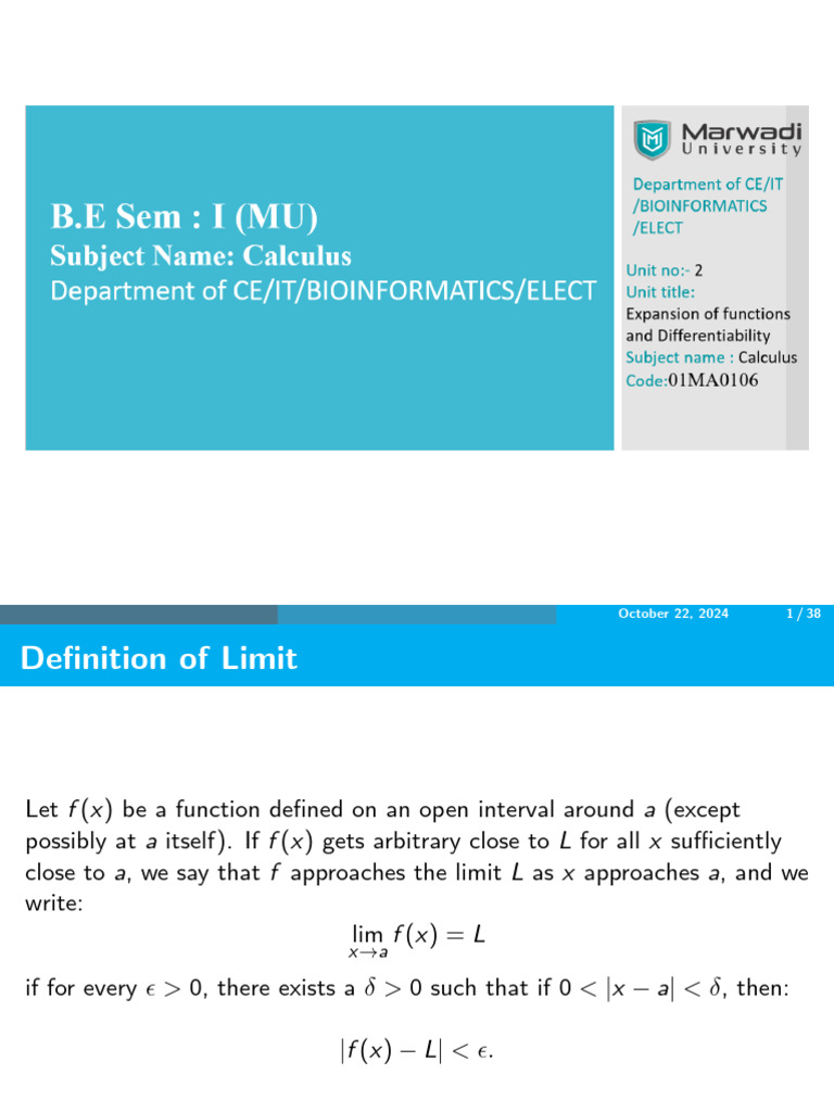 Unit 2_calculus (2) | PDF | Mathematical Analysis | Mathematics