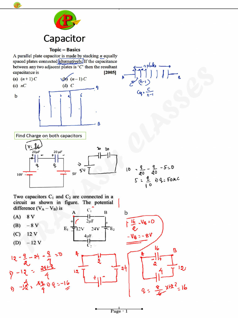 24 Lec 2 Capacitor Note | PDF