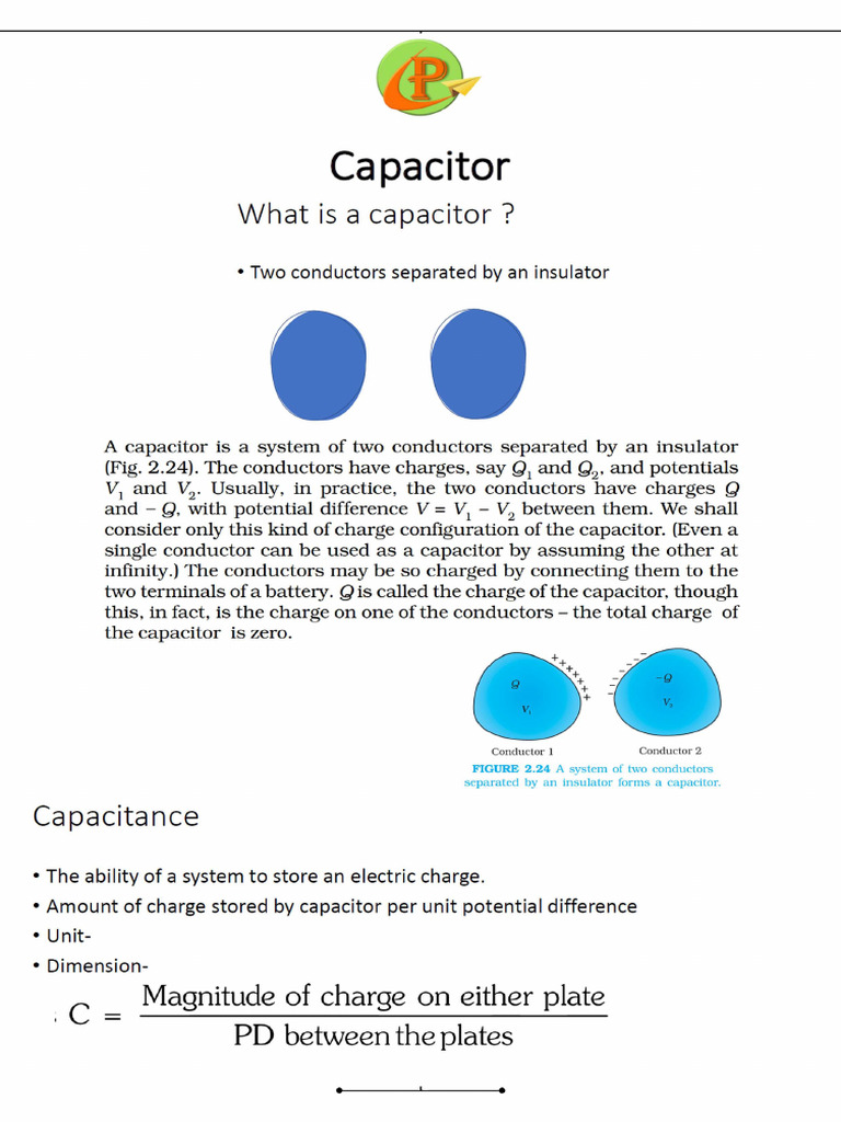 23-Lec-1 Capacitor - Note | PDF