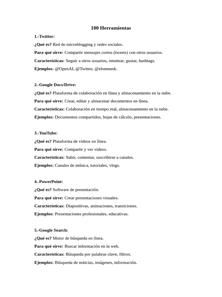 100 Herramientas | PDF | Multimedia | Blog