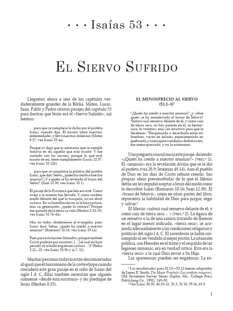 El Siervo Sufriente en Isaías 53 | PDF | Jesús | Cristo (título)