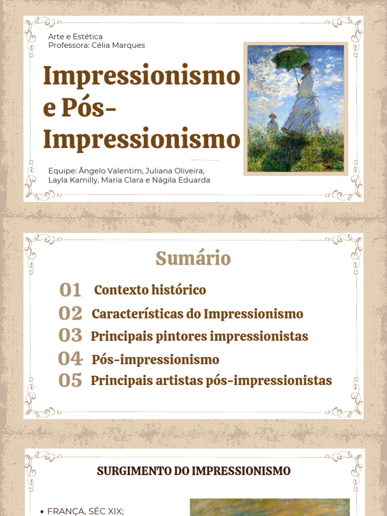 Impressionismo e Pós Impressionismo | PDF | Impressionismo | Claude Monet