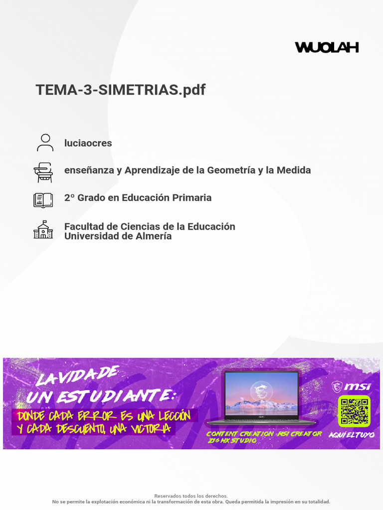 Wuolah Free Tema 3 Simetrias | PDF | Simetría | Geometría