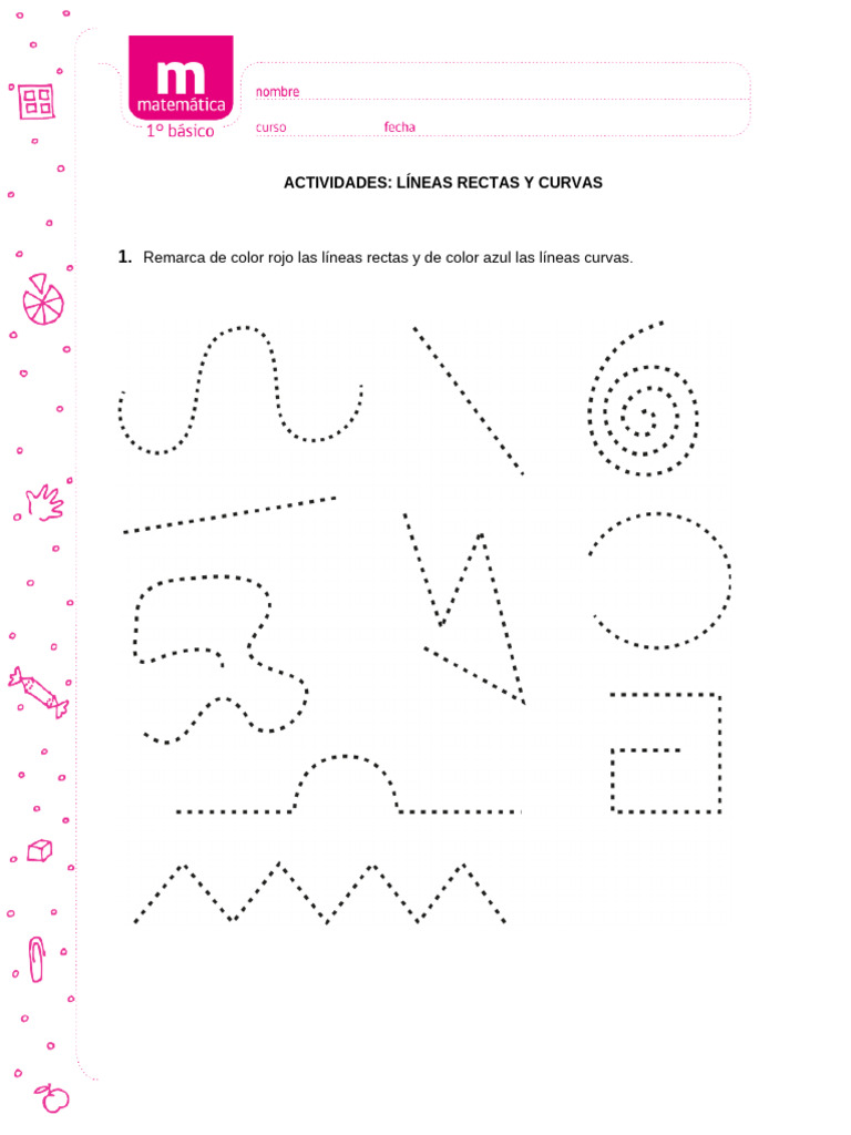 Guia Lineas Rectas y Curvas | PDF