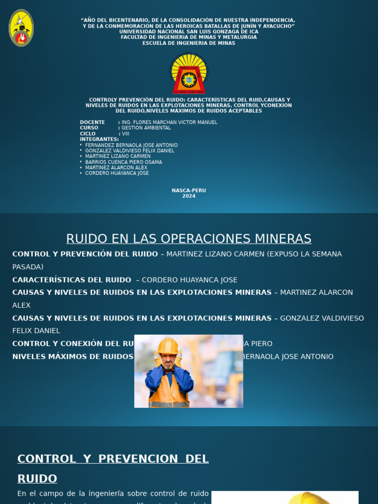 Grupo 10 Exposicion de Ruidos | PDF | ruido | Aislamiento térmico