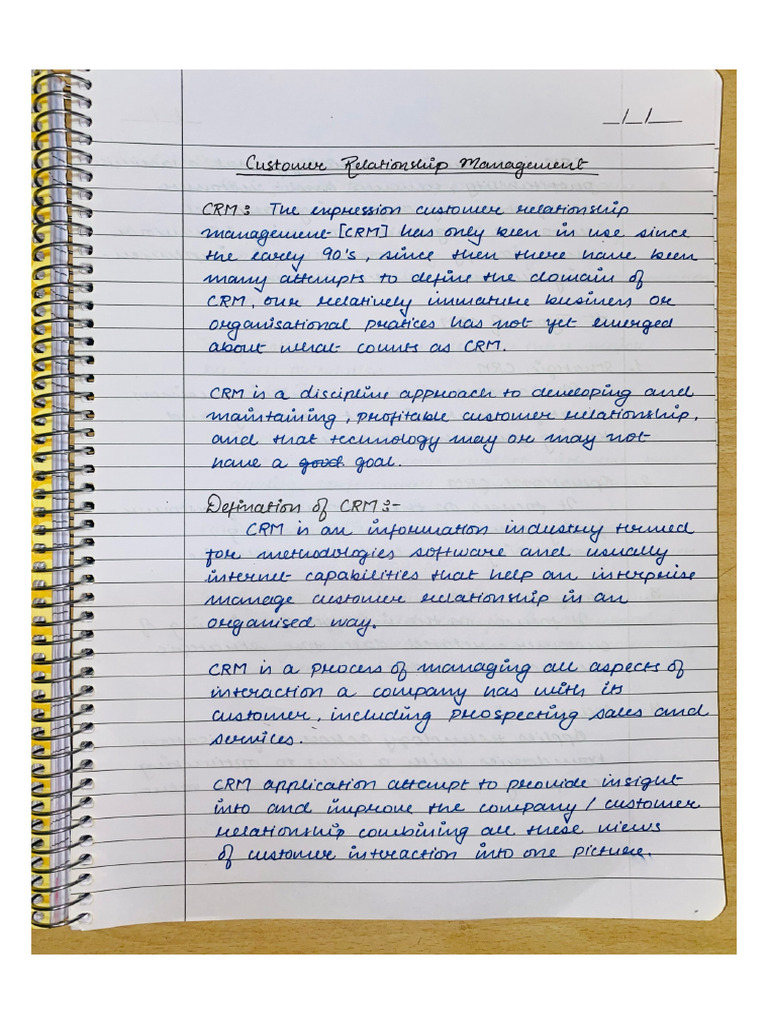 CRM Notes | PDF