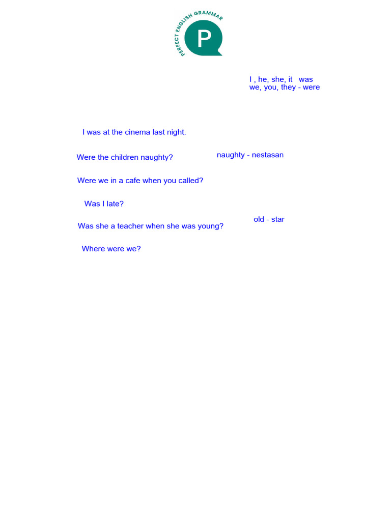 Past Simple 'Be' Exercises and Answers | PDF