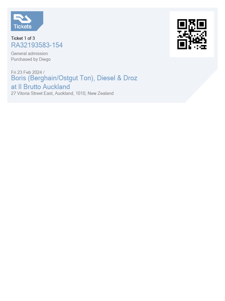 Boris Concert Tickets - Auckland 2024 | PDF