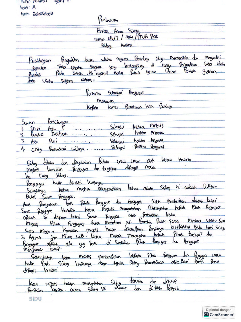 Achmad Syarif H - 20220610011 - BAP Pembukti | PDF