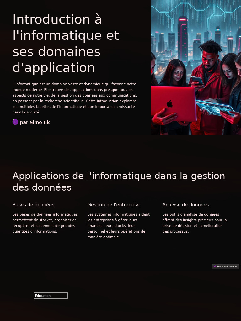 Importance de l'informatique moderne | PDF | Application | Informatique