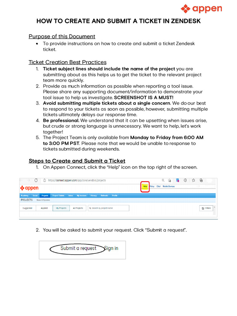 Zendesk Guidelines | PDF