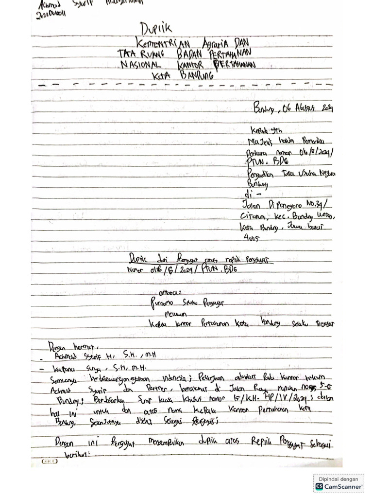 Achmad Syarif Duplik | PDF
