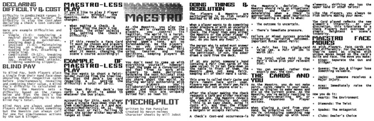 Maestro Reference Sheets | PDF | Playing Cards | Card Games