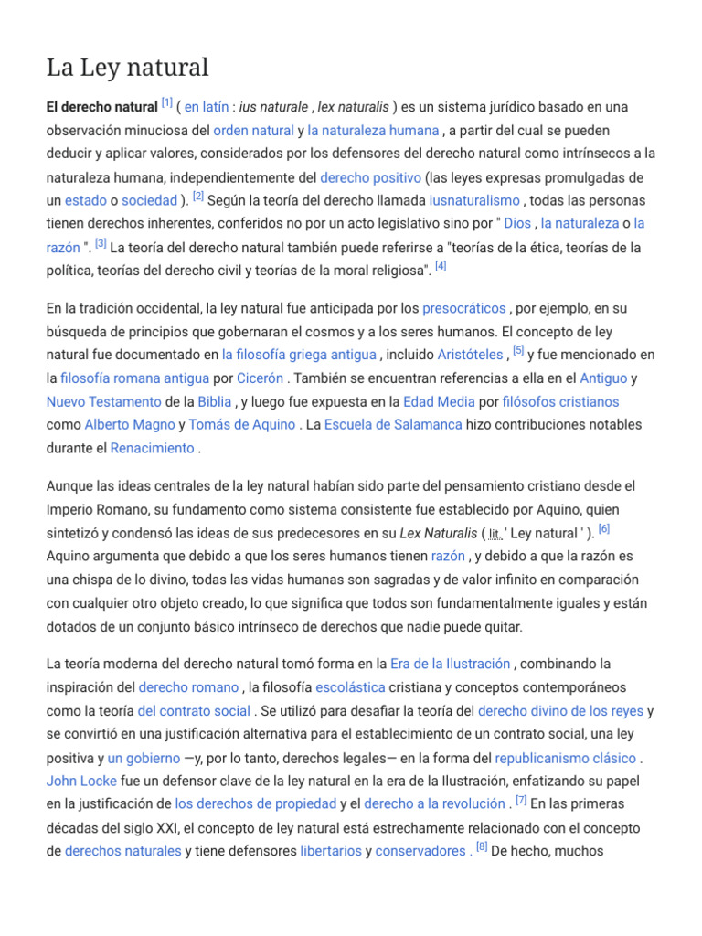 Ley Natural - Wikipedia | PDF | La Ley natural | Tomás de Aquino