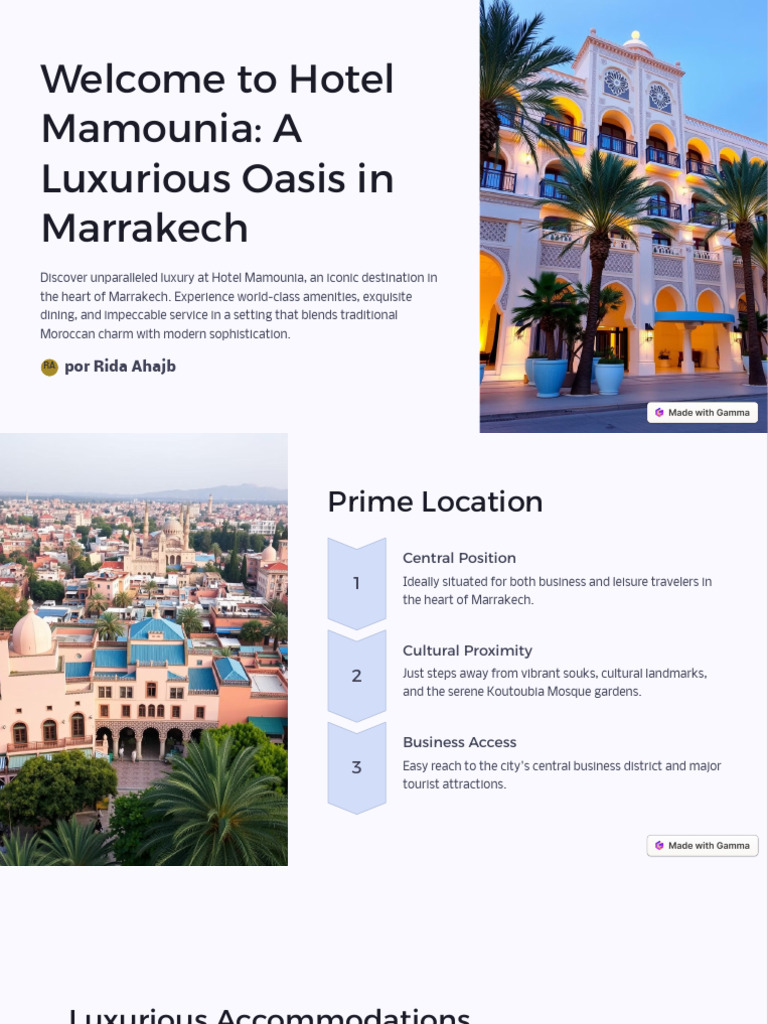 Welcome To Hotel Mamounia A Luxurious Oasis in Marrakech | PDF | Hotel | Bathroom