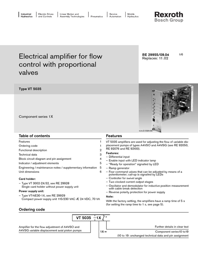 VT 5035 Electrical Amplifier Overview | PDF | Amplifier | Power Supply