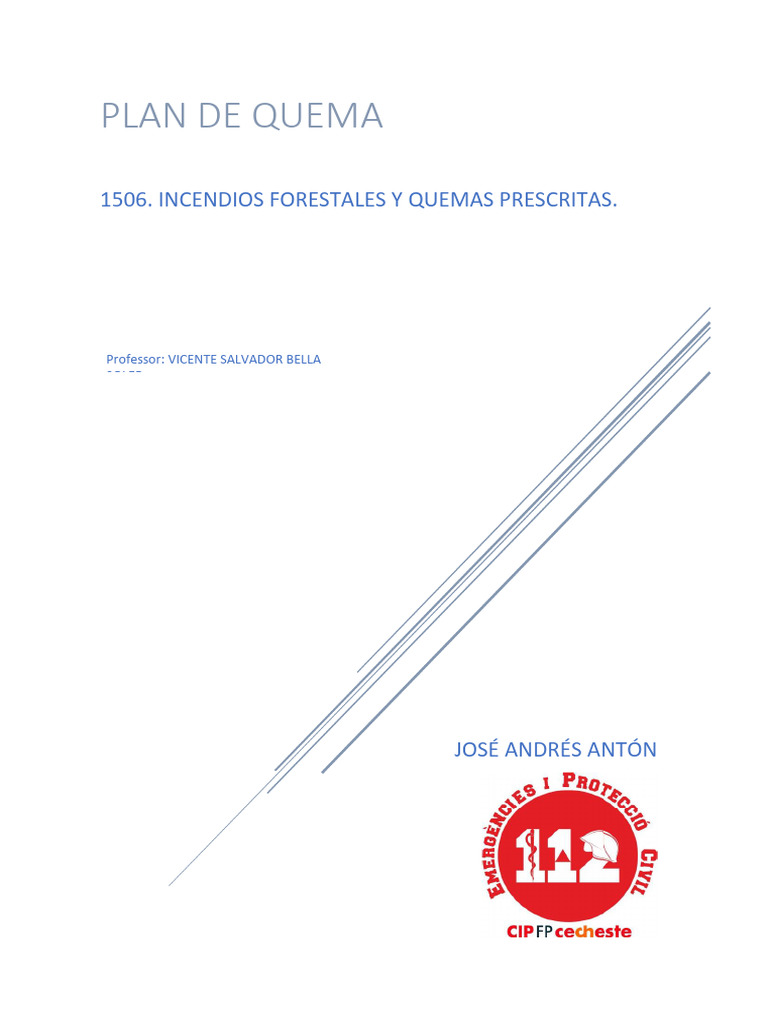 Plan de Quema | PDF | Fuego fatuo | Incendios
