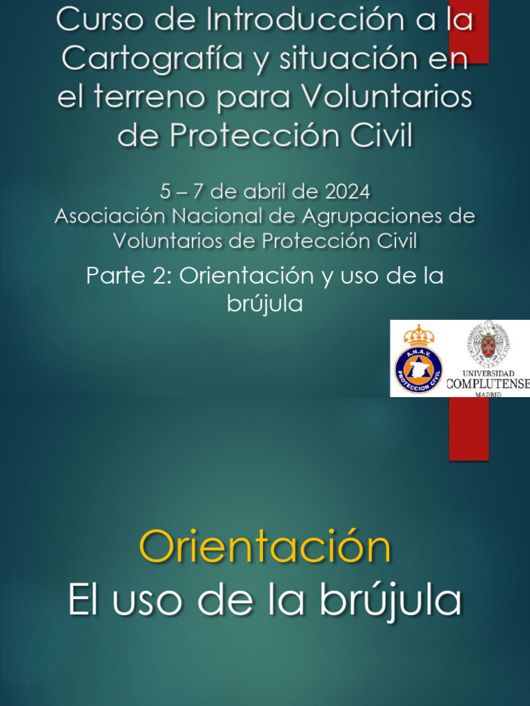 Curso ENPC Brujula Orientacion 2024 | PDF | Azimut | Campo magnético de ...
