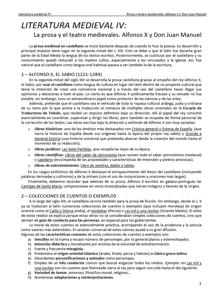 Prosa Medieval | PDF | Edades medias | Prosa