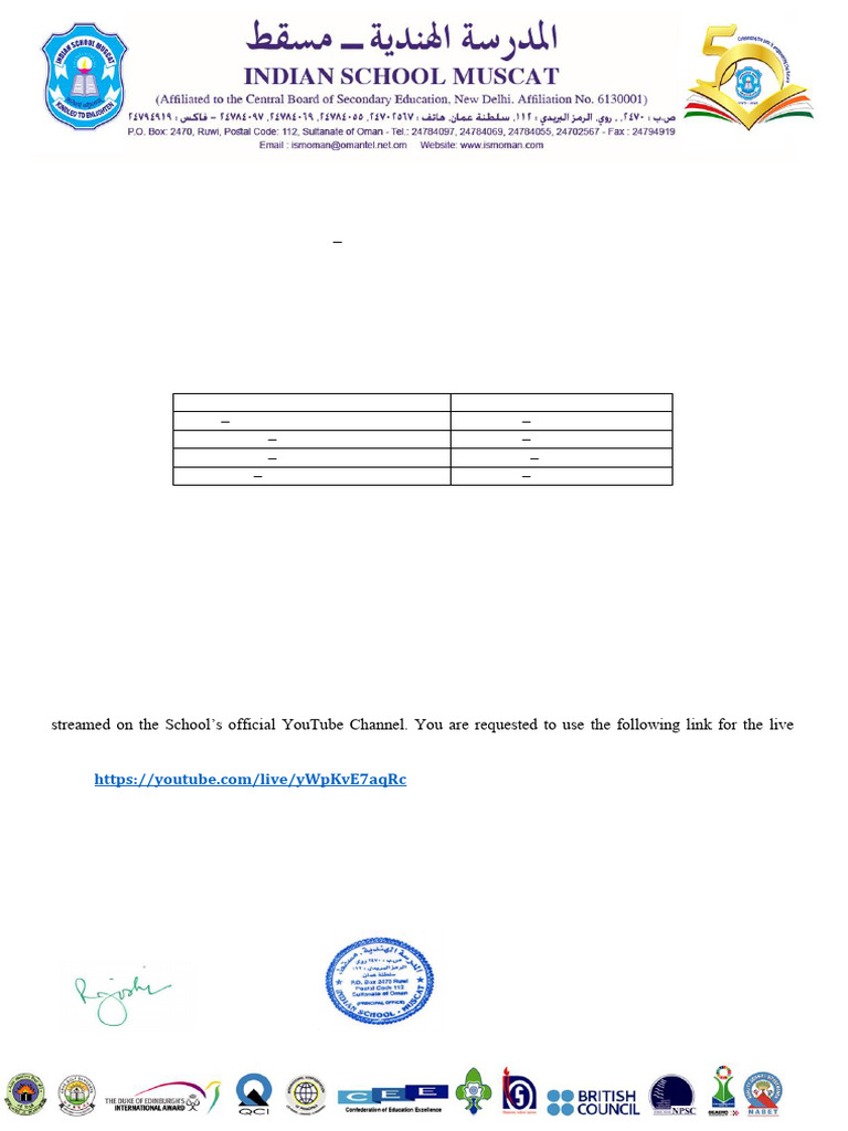 Circular Annual Day - School Timing For Classes KG I To Xii | PDF