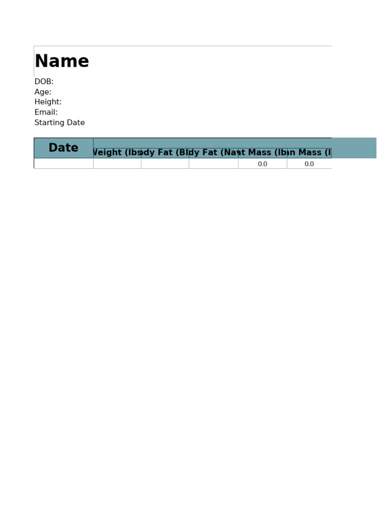 Progress Spreadsheet (Old) | PDF