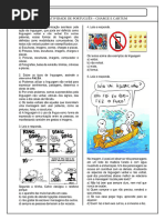 9º Ano - 07 - 08 - 24 - Charge, Cartum e Tirinhas (Exercícios) | PDF | Editorial | Desenho