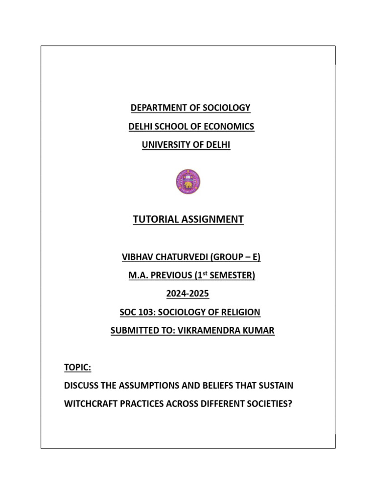 Vibhav Chaturvedi Tut No. 04 | PDF | Witchcraft | Soul