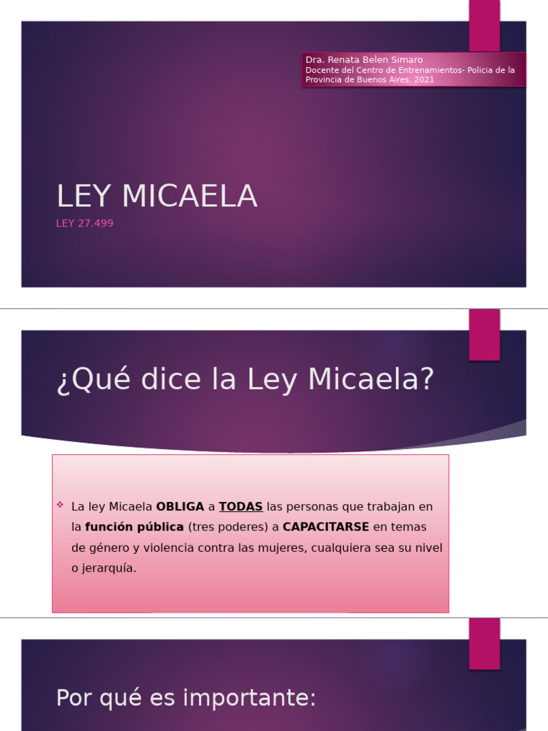 Ley Micaela | PDF | Violación | La violencia contra las mujeres