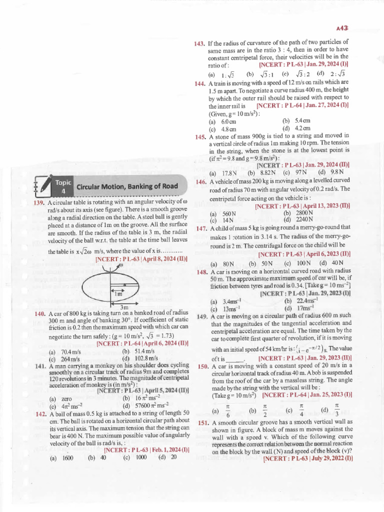 Circular Motion DPP Disha | PDF