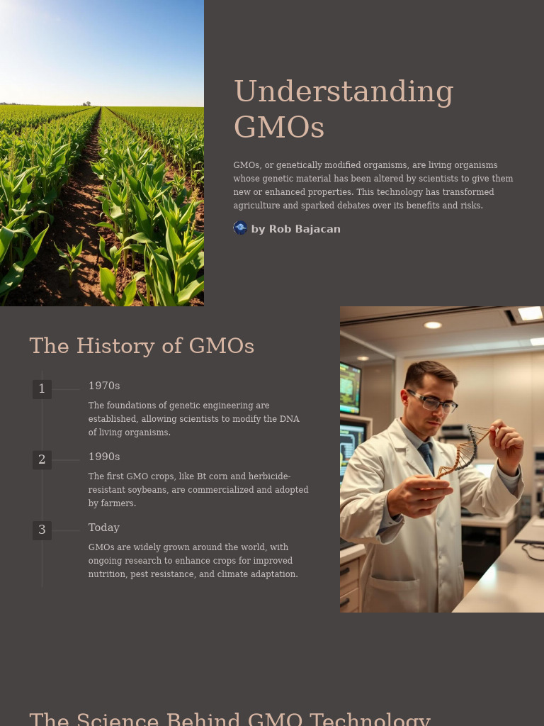 Understanding GMOs | PDF | Genetically Modified Organism | Genetic Engineering