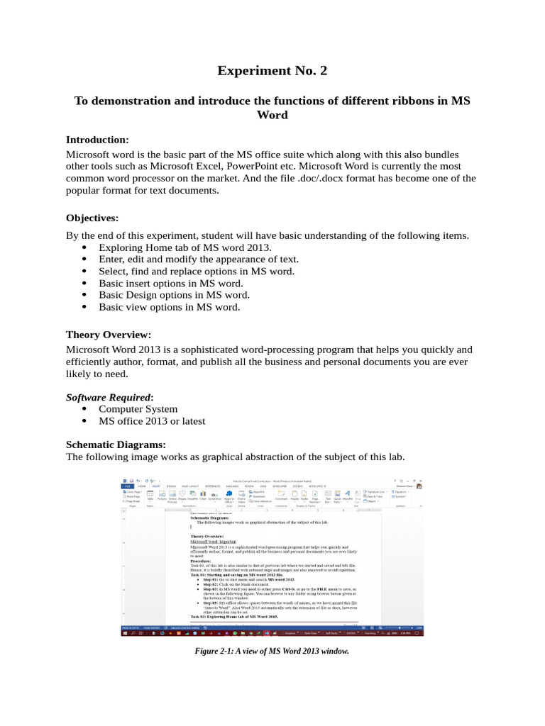 Experiment No 2 | PDF | Microsoft Word | Microsoft Office