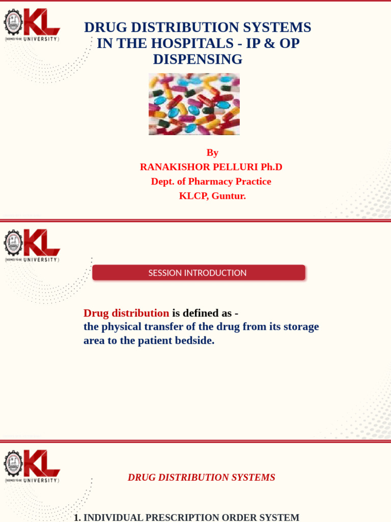 A. Drug Distribution System in Hospital | PDF | Pharmacy | Medical ...