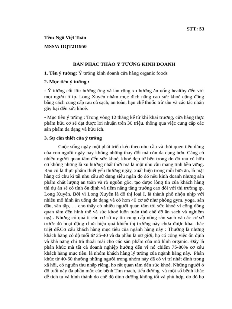 STT: 53 Tên: Ngô Việt Toàn MSSV: DQT211950 | PDF