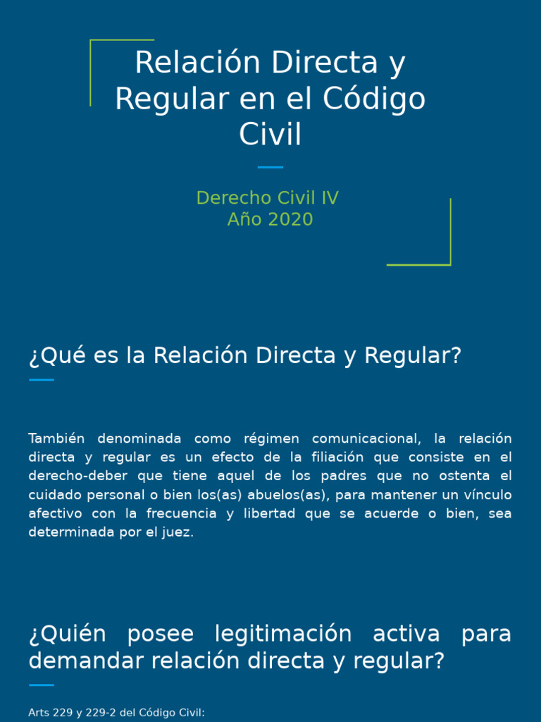 Relación Directa y Regular | PDF | Mediación | Justicia