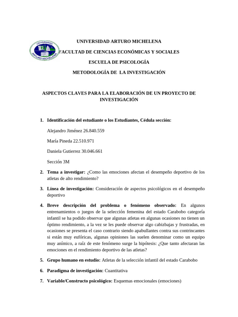 Primera Asignación de Anteproyecto | PDF