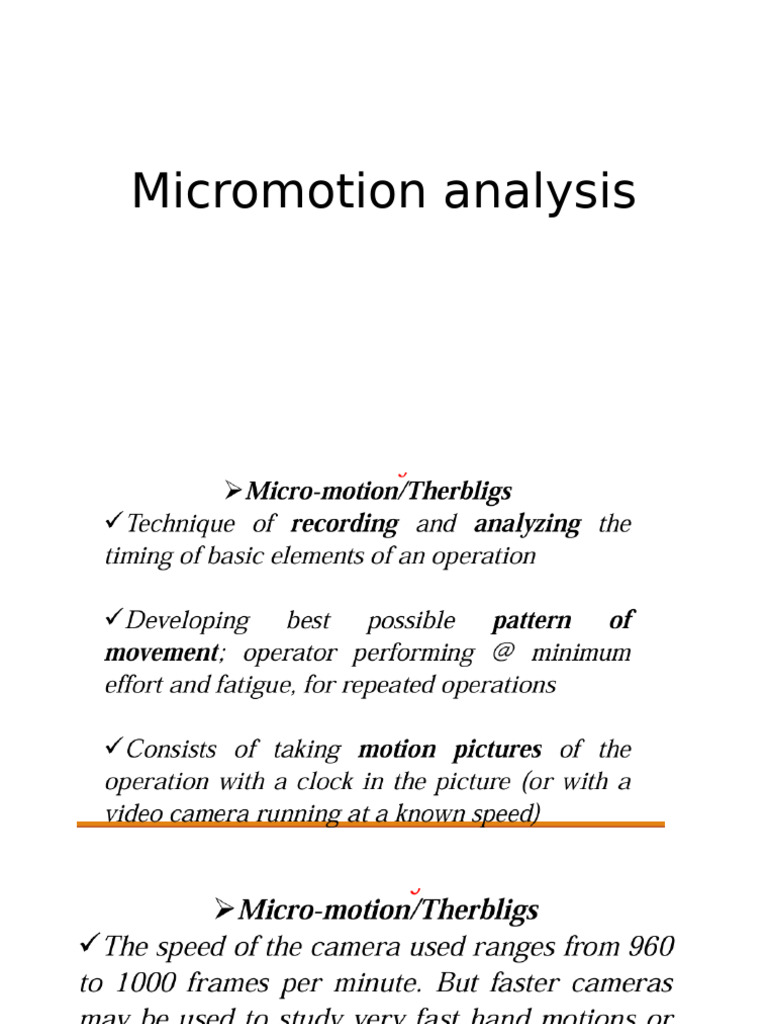 Micromotion Analysis of Therbligs | PDF