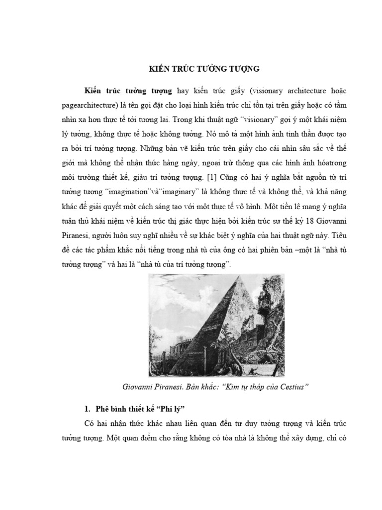 Kien Truc Tuong Tuong - Visionary Architecture - Nam | PDF