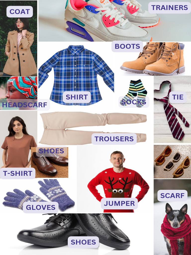 CLOTHES - Vocabulary List | PDF