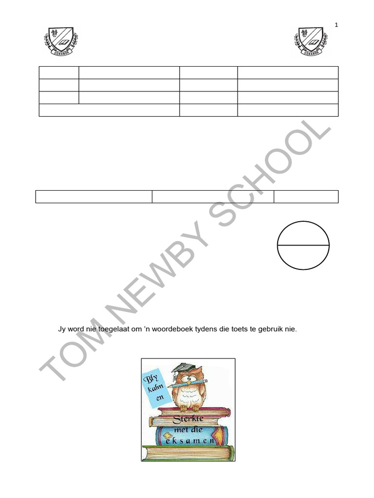 Grade 7 Afrikaans Script November 2022 | PDF