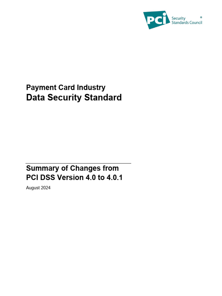 PCI DSS v4 0 To v4 0 1 Summary of Changes r1 | PDF | Payment Card ...