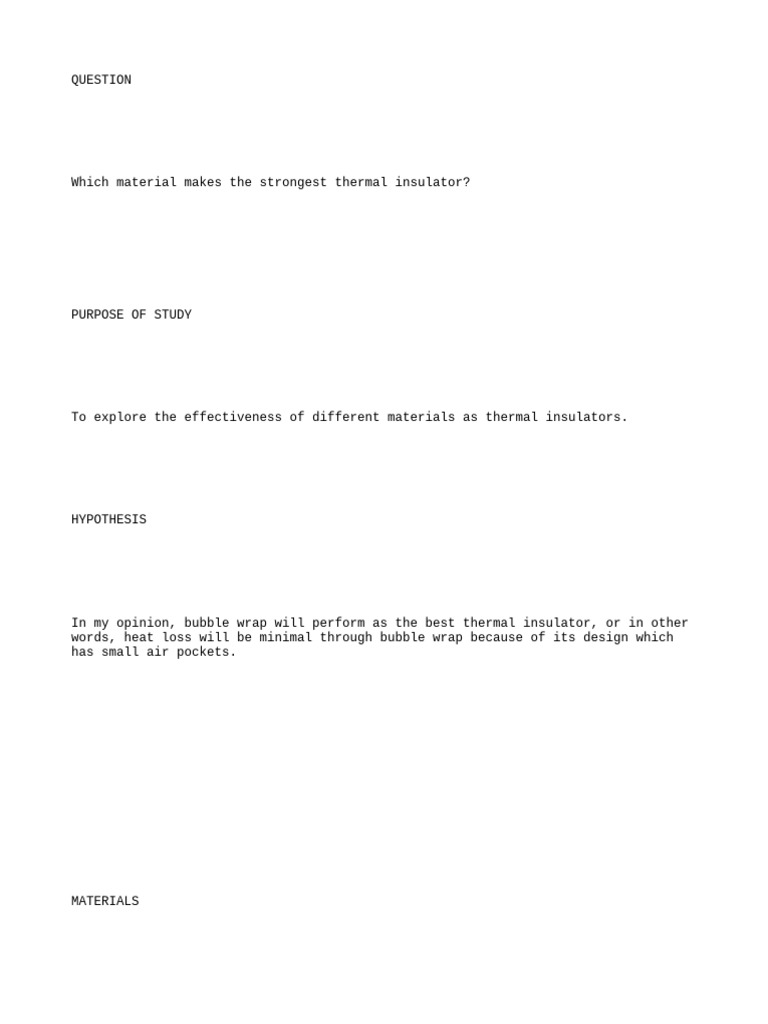 Science Project | PDF