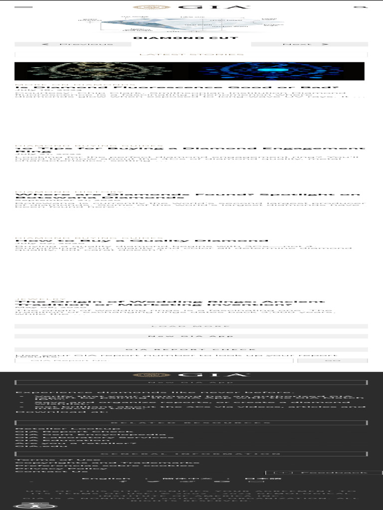 GIA 4Cs - Diamond 4Cs and Gemstone Information | PDF | Diamond | Materials