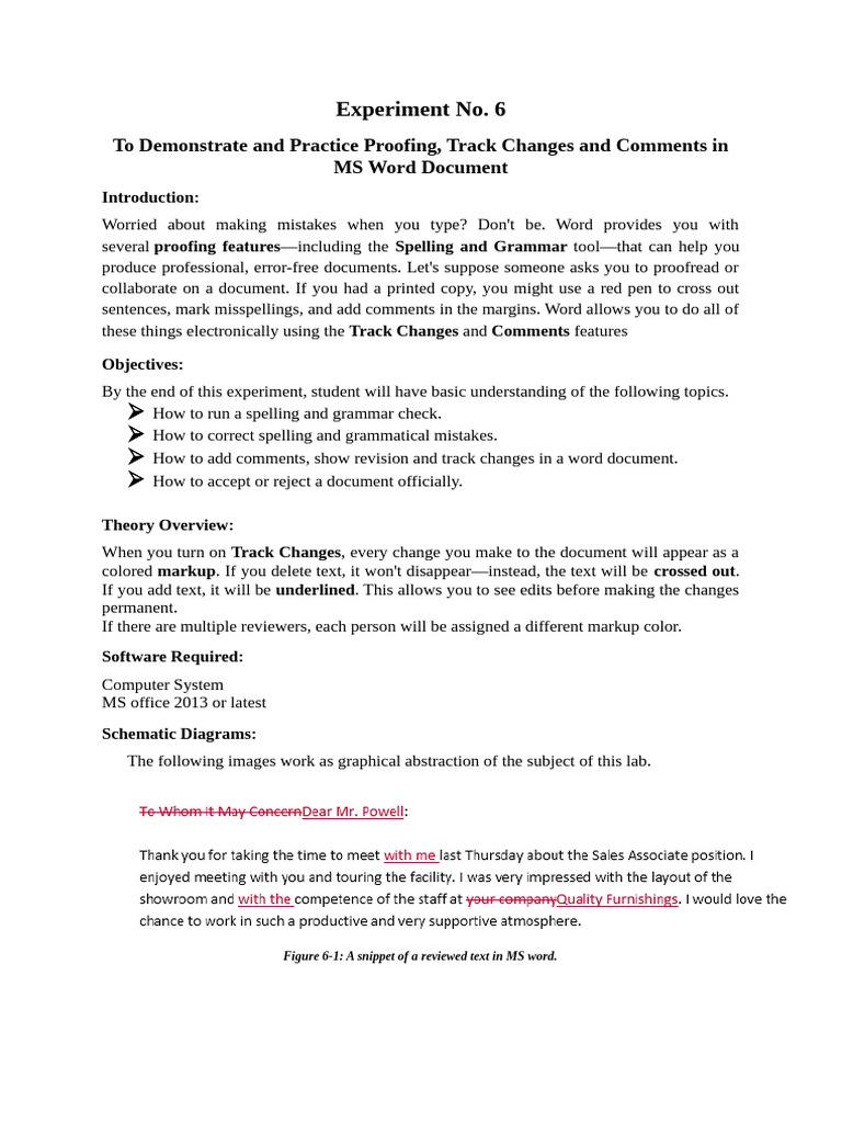 Experiment No 6 | PDF | Microsoft Word | Spelling